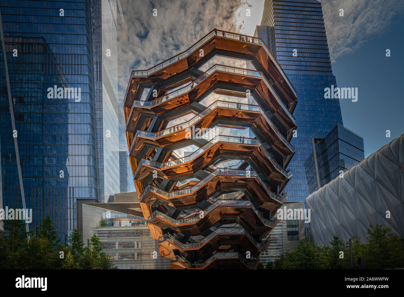 The Vessel, also known as the Hudson Yards Staircase (designed by ...