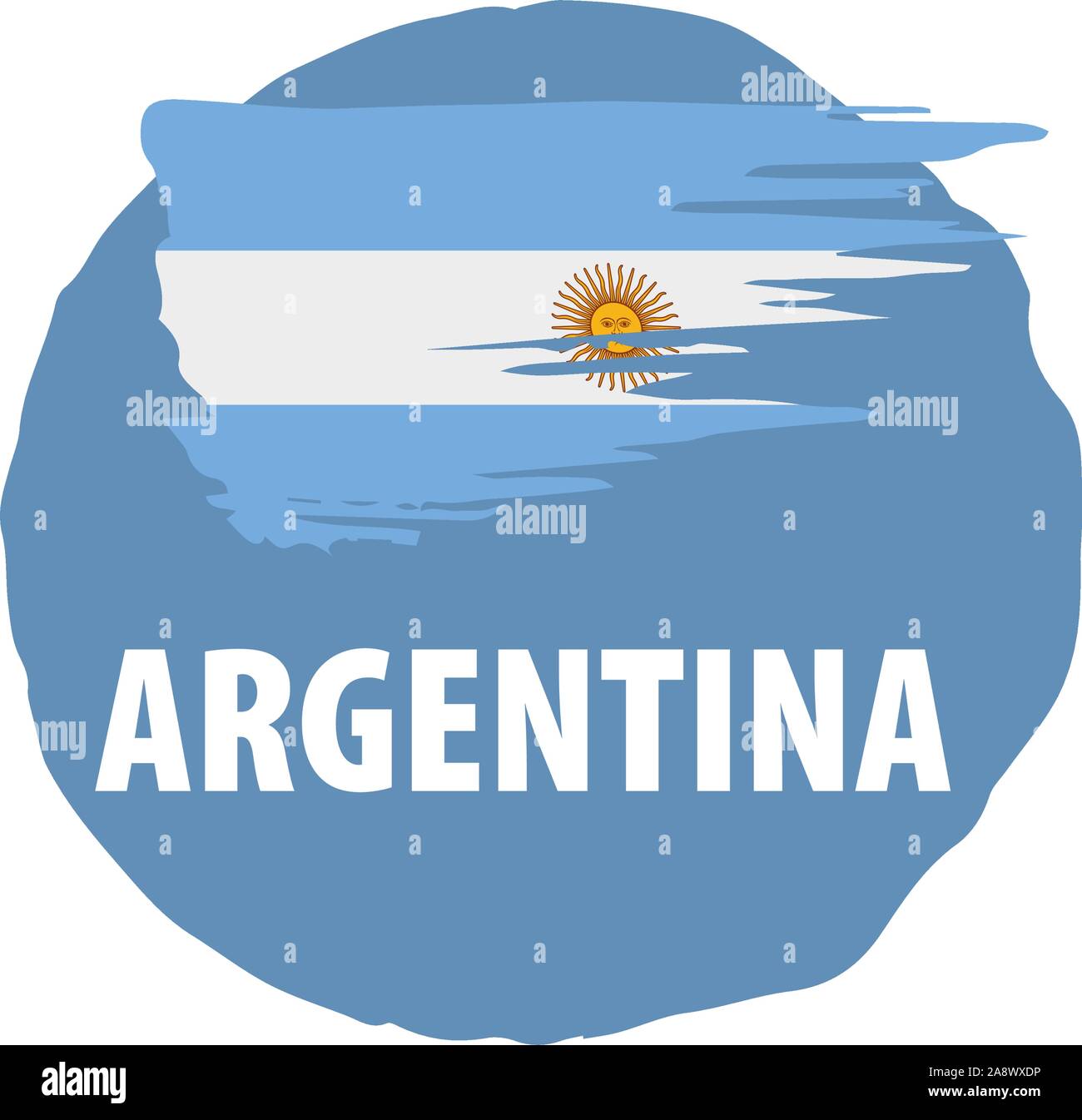 Argentina flag, vector illustration on a white background Stock Vector ...