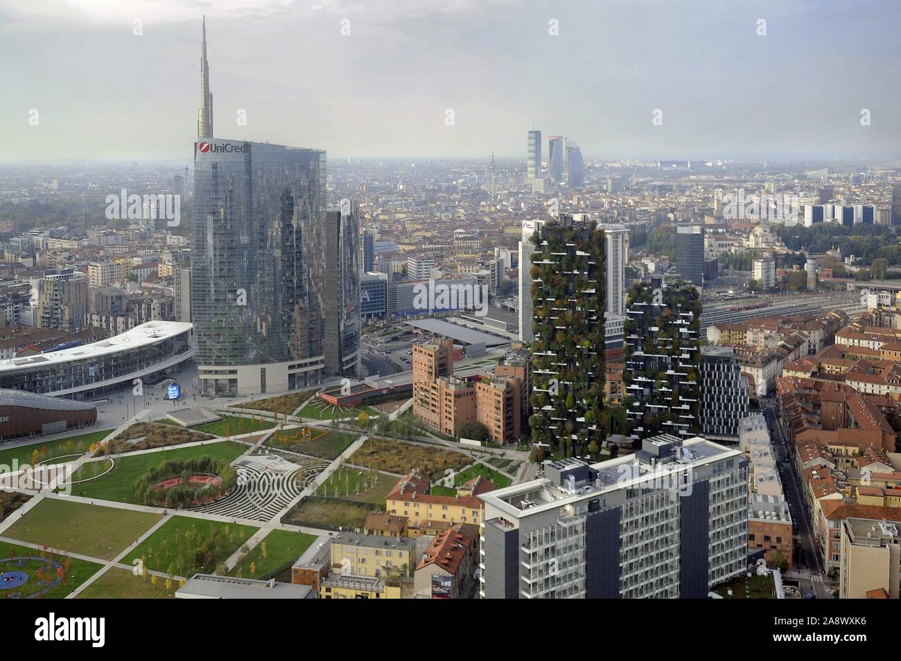 Milan (Italy), view from the rooftop terrace of the Lombardy Region ...
