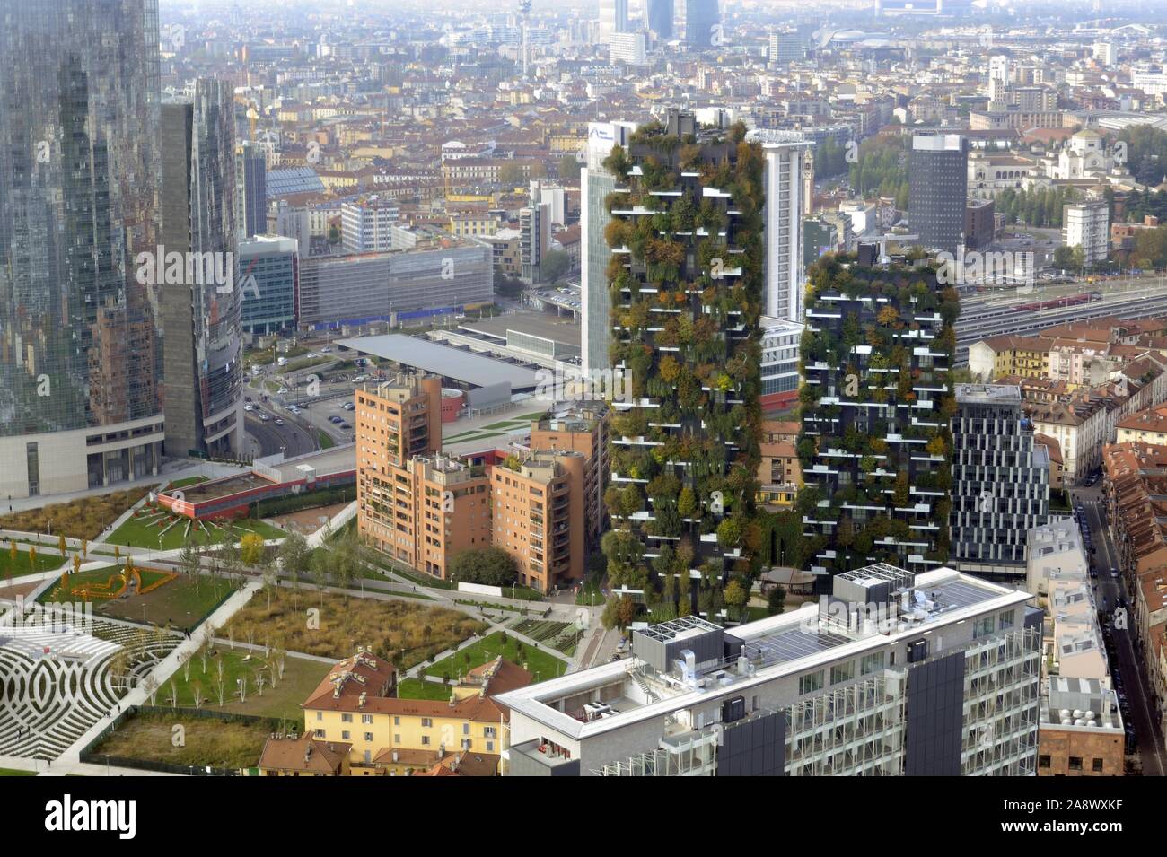 Milan (Italy), view from the rooftop terrace of the Lombardy Region ...