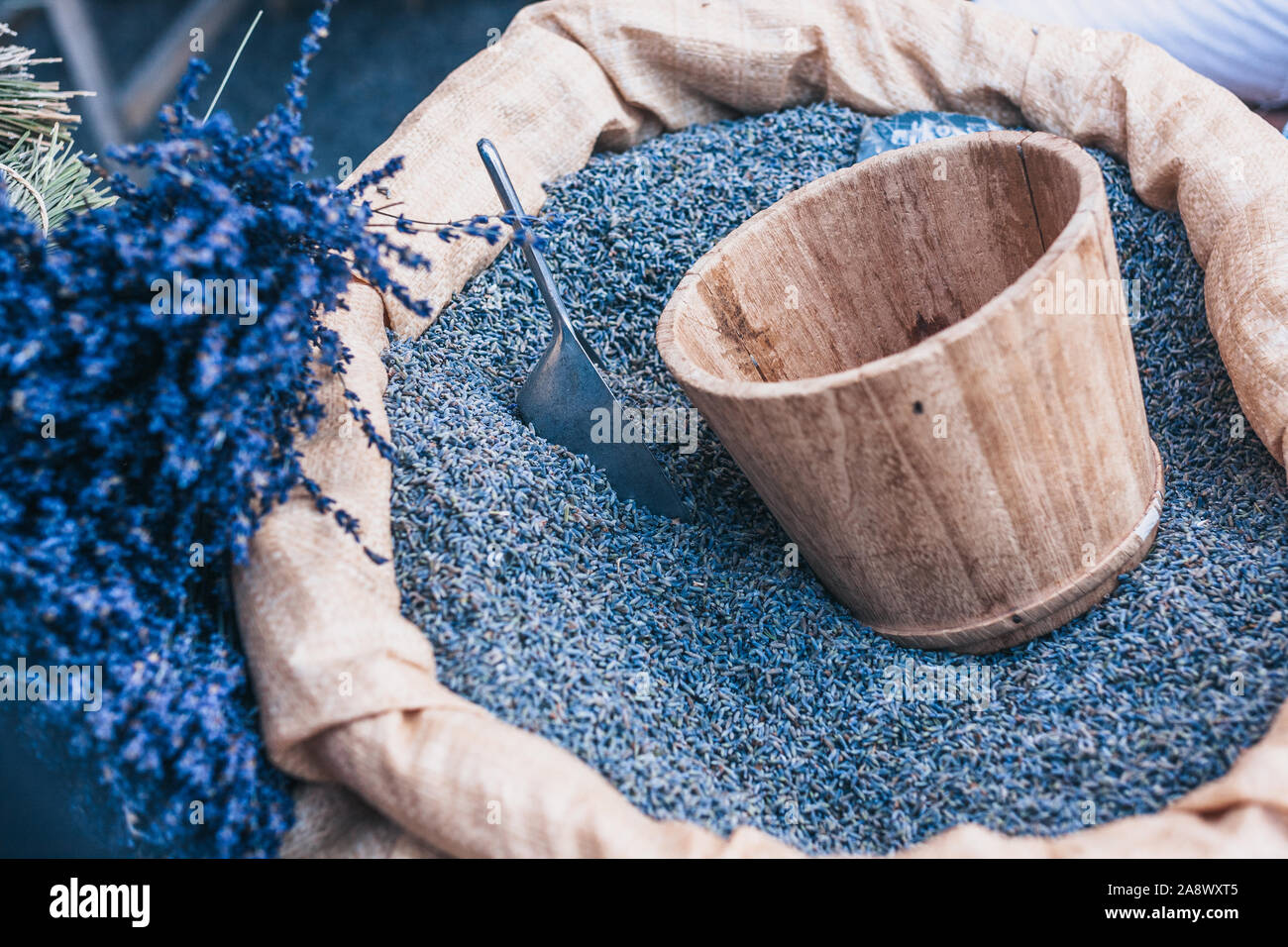 Traditional Provence Market - Full Lavender Counter Stock Photo - Alamy