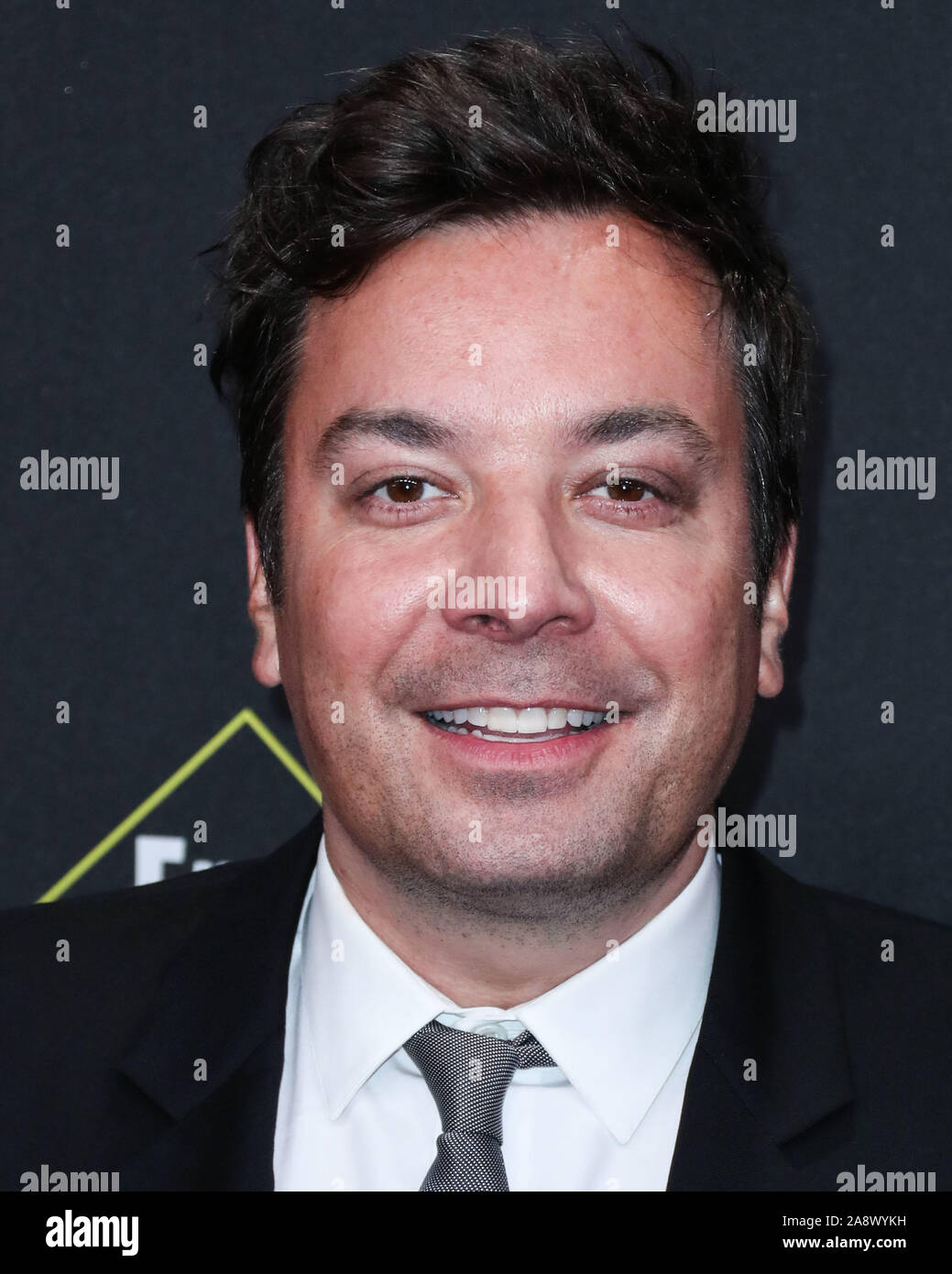 Jimmy Fallon arrives at the 2019 E! People's Choice Awards held at ...