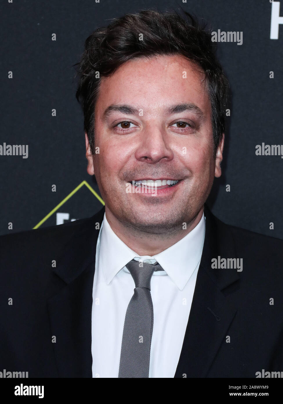 Jimmy Fallon arrives at the 2019 E! People's Choice Awards held at ...