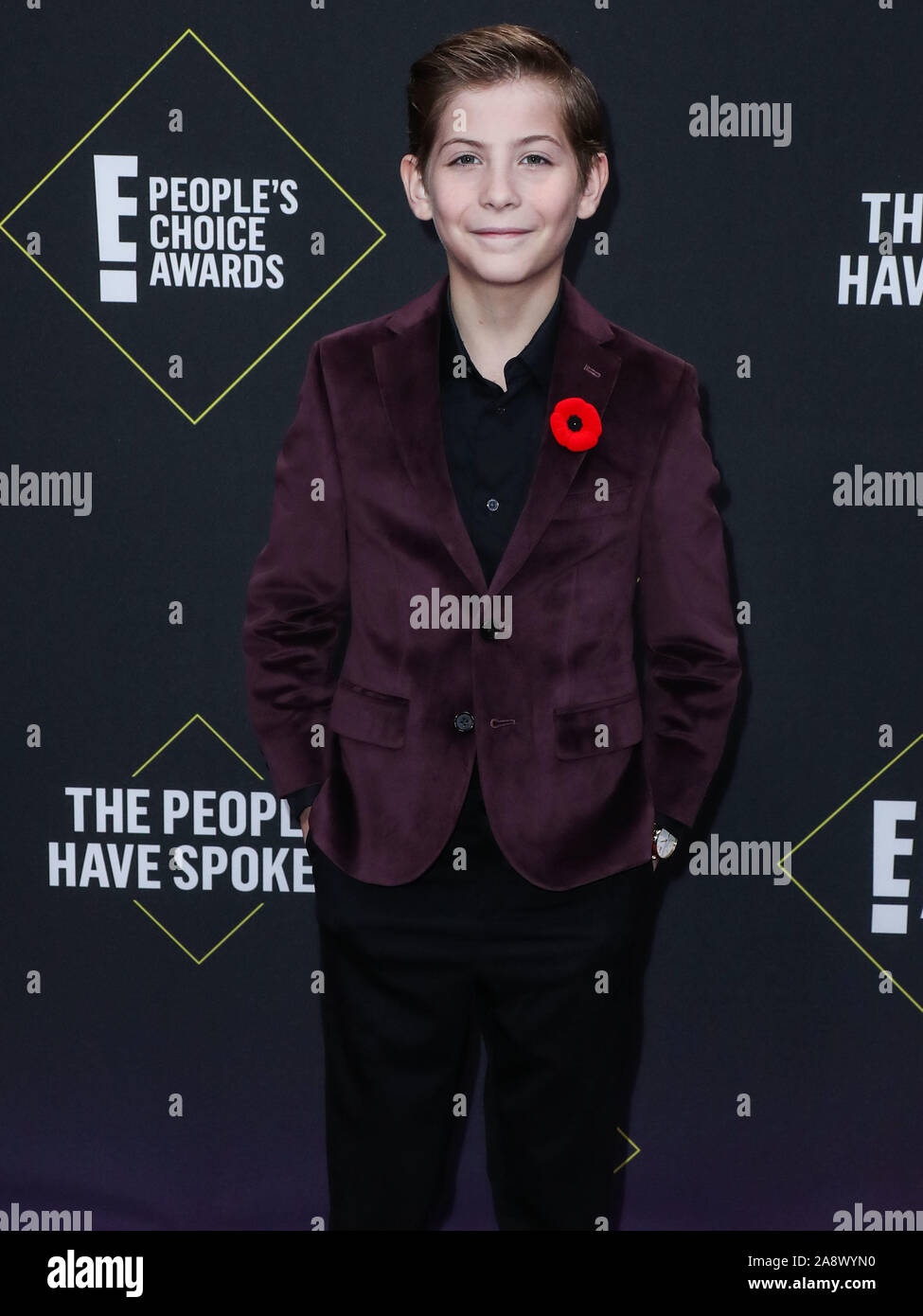 Jacob Tremblay arrives at the 2019 E! People's Choice Awards held at ...