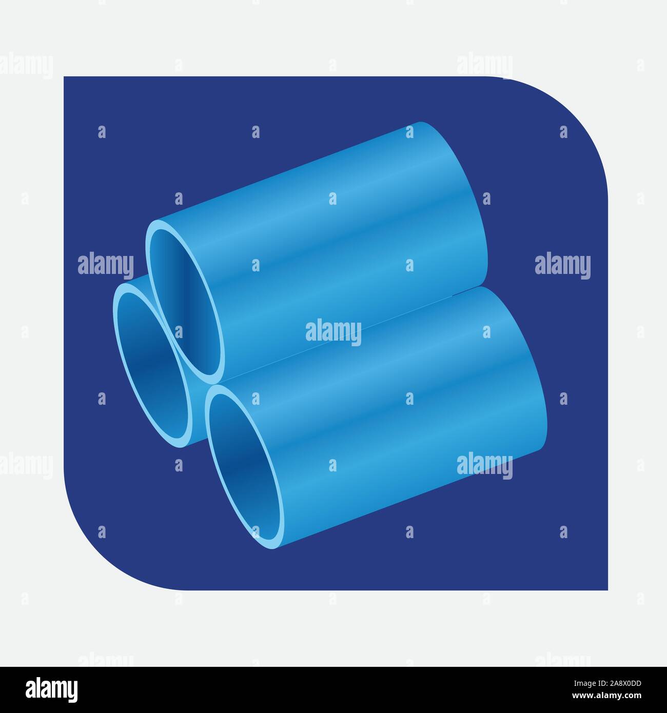 Stacked piping Stock Vector Images - Alamy