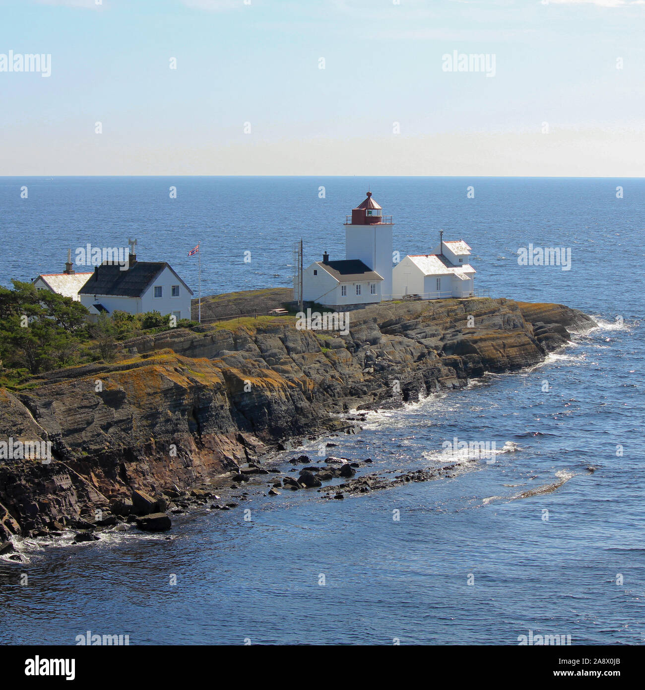 Langoytangen lighthouse, Langesund Stock Photo - Alamy