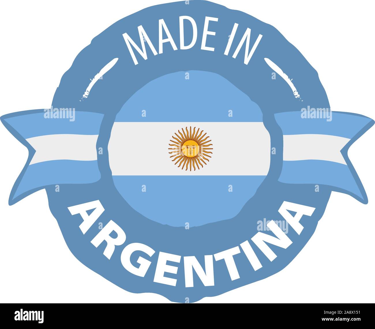 Argentina flag, vector illustration on a white background Stock Vector ...