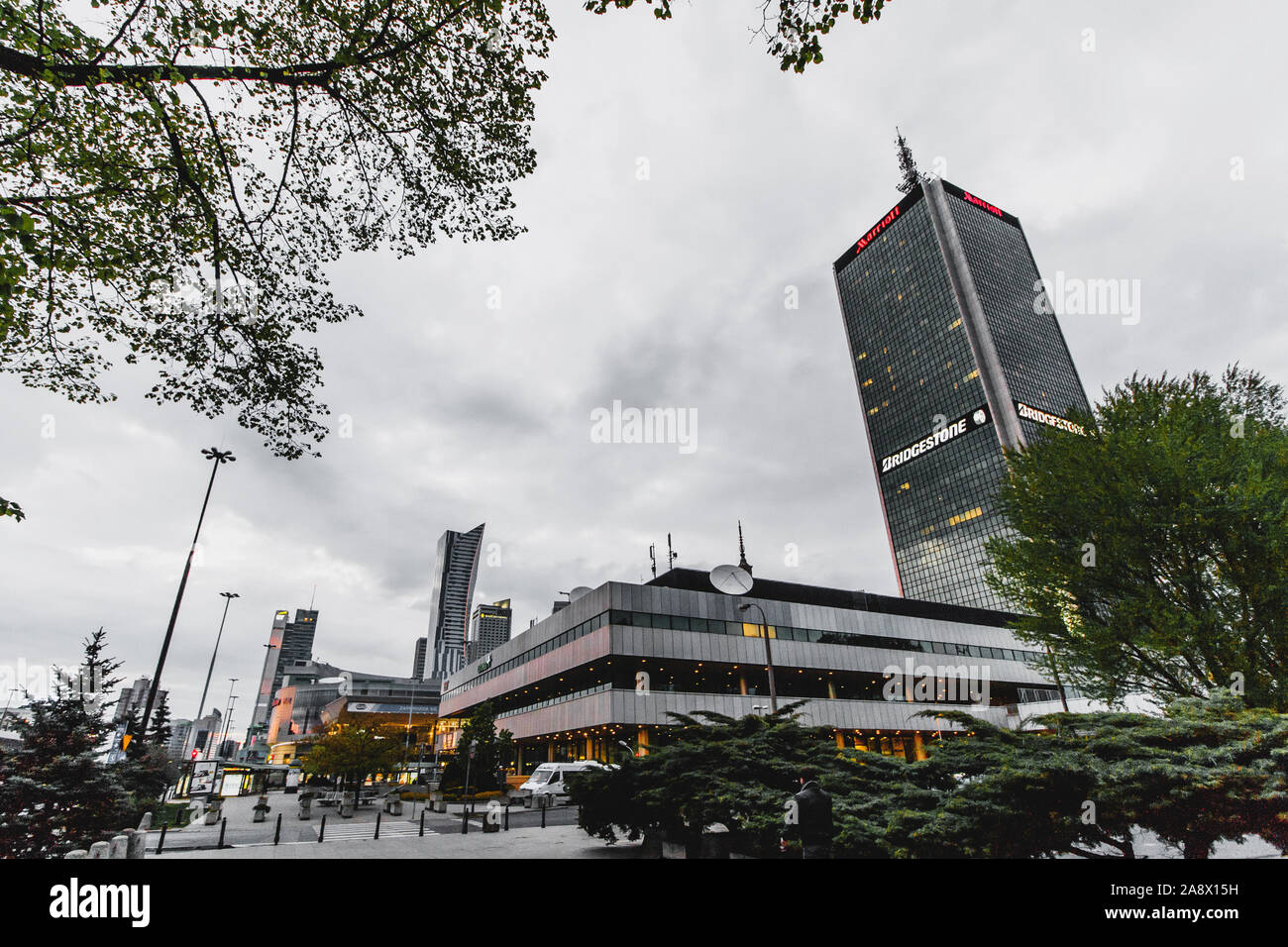 Warsaw, Poland - May 01, 2015: View of the business center - Marriott ...