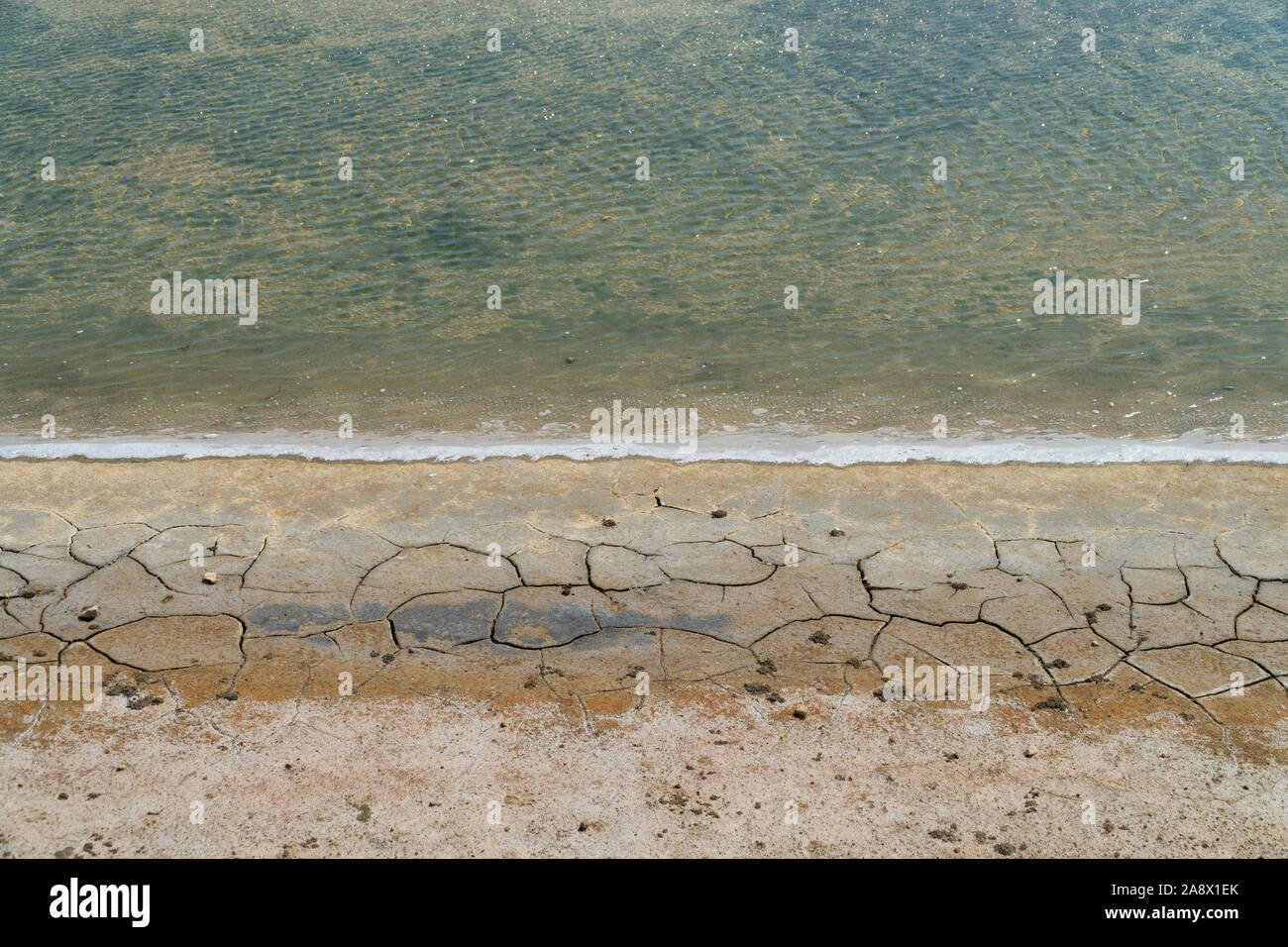 The water edge on the shore - turquoise water Stock Photo - Alamy