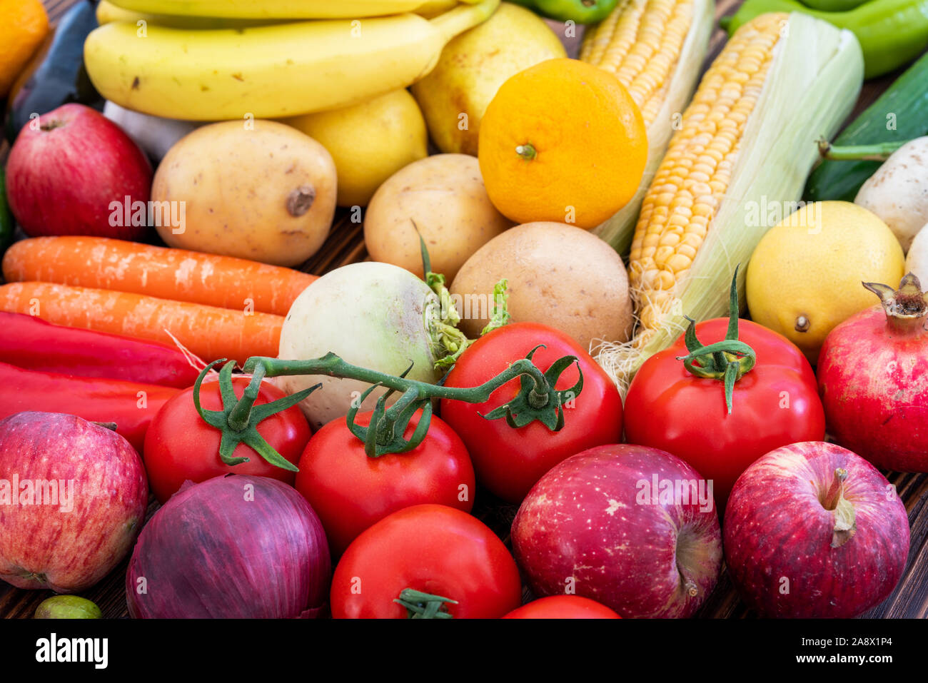 A heap of fresh vegetables for a healthy life Stock Photo - Alamy