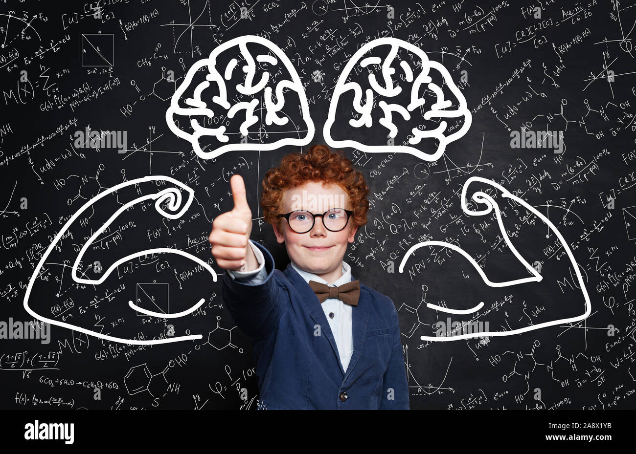 Child superhero portrait. Science power concept Stock Photo - Alamy