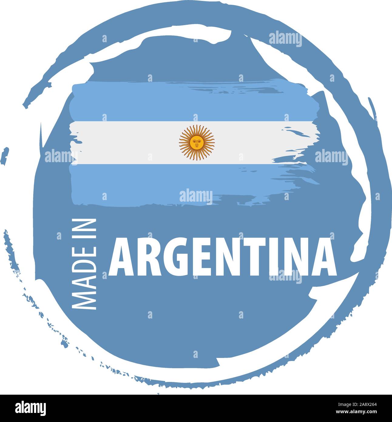 Argentina flag, vector illustration on a white background Stock Vector ...