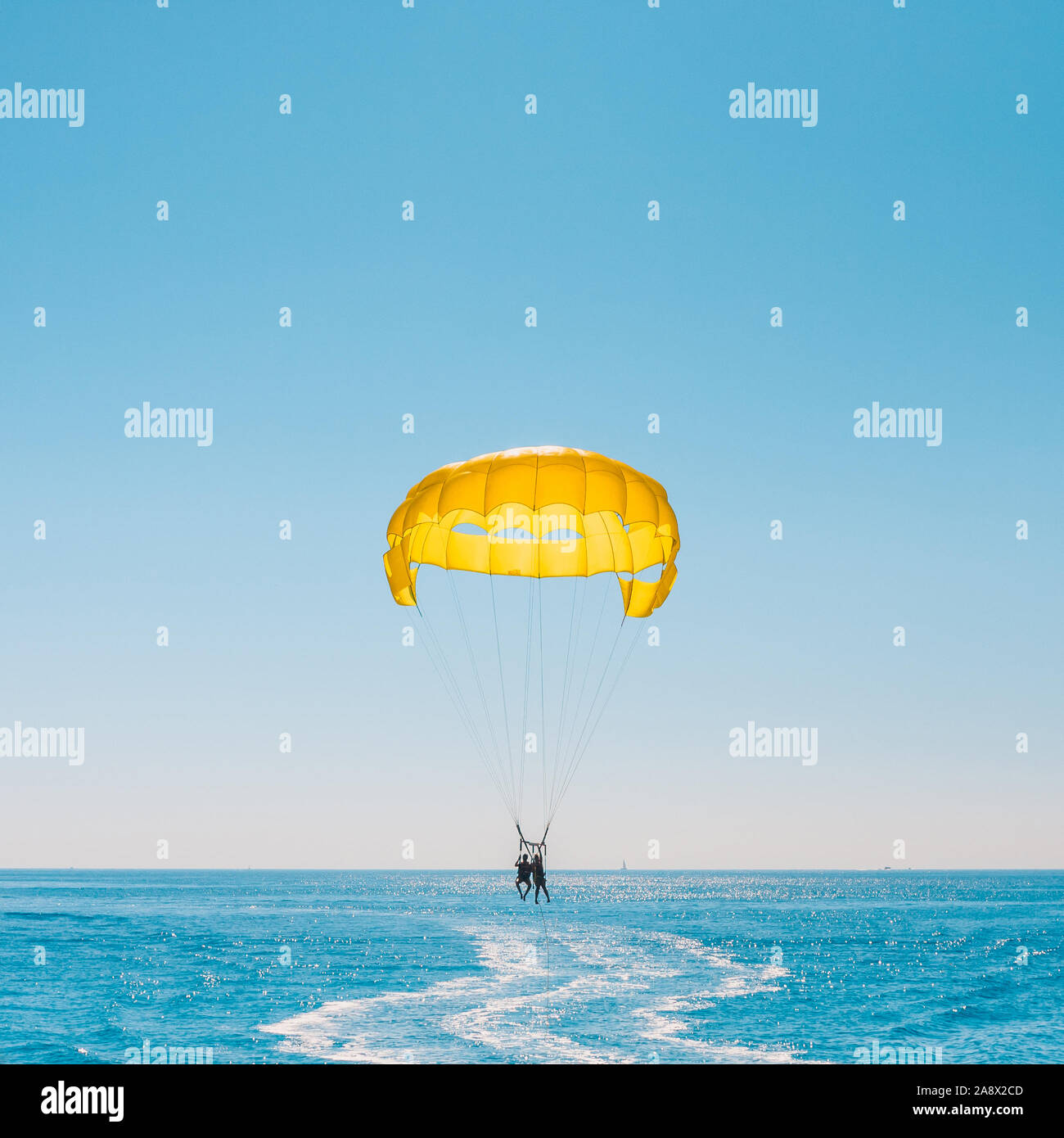 Fun pastime in resorts in the world - parasailing - active relaxation ...