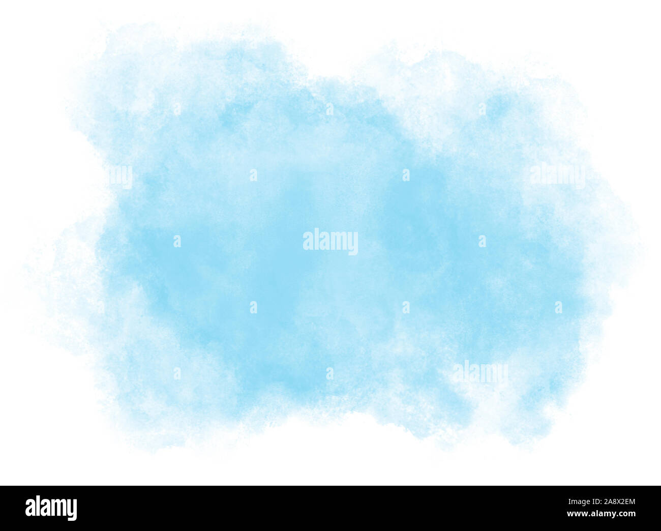 Light blue watercolor cloud splash on white background Stock Photo - Alamy