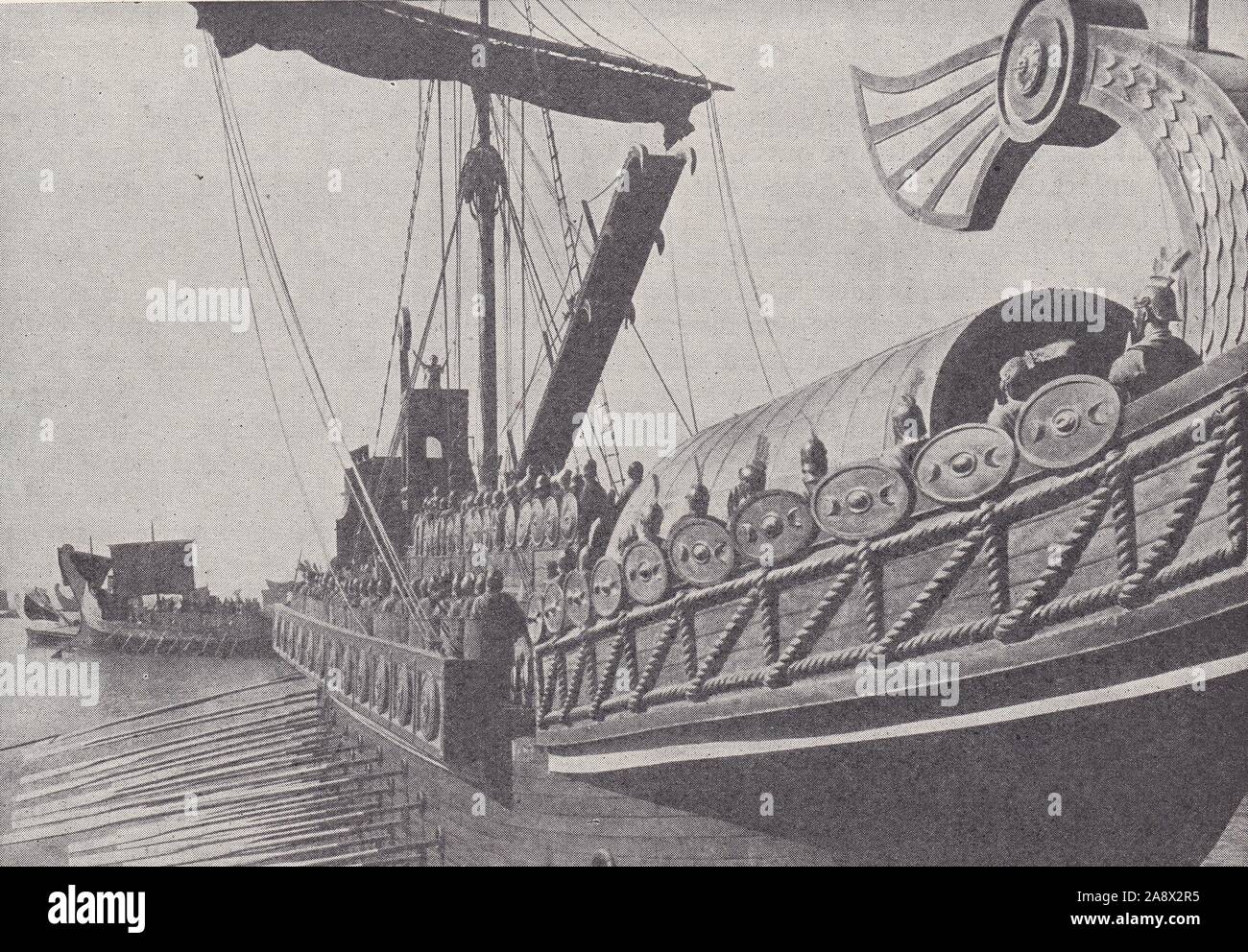 Roman ship in dock 1930s Stock Photo - Alamy