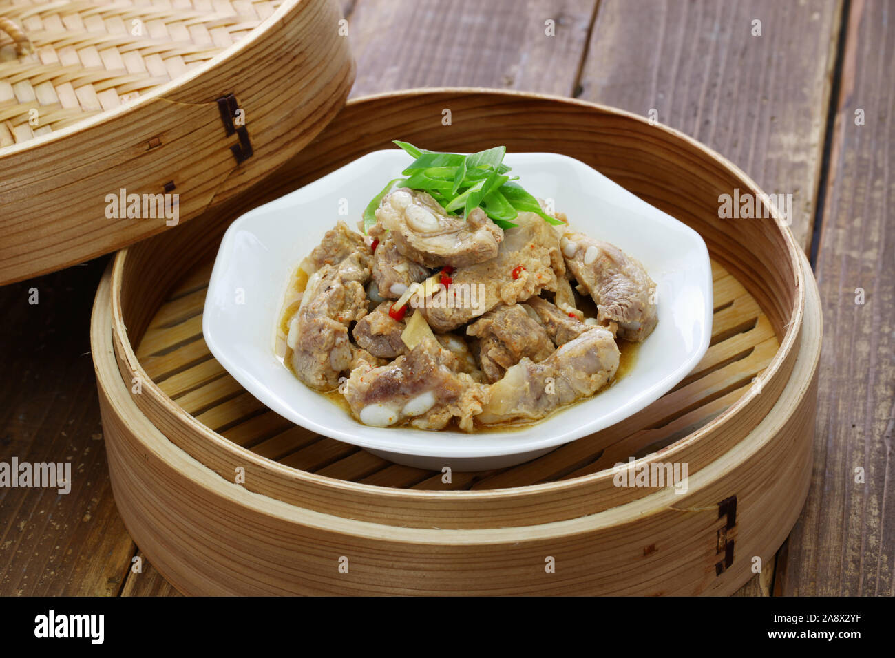 steamed pork ribs with fermented bean curd, chinese cuisine Stock Photo ...