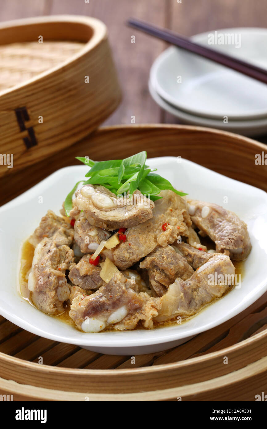 steamed pork ribs with fermented bean curd, chinese cuisine Stock Photo ...