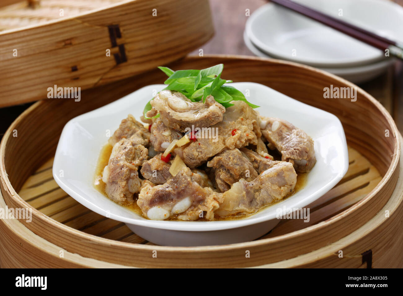 steamed pork ribs with fermented bean curd, chinese cuisine Stock Photo ...