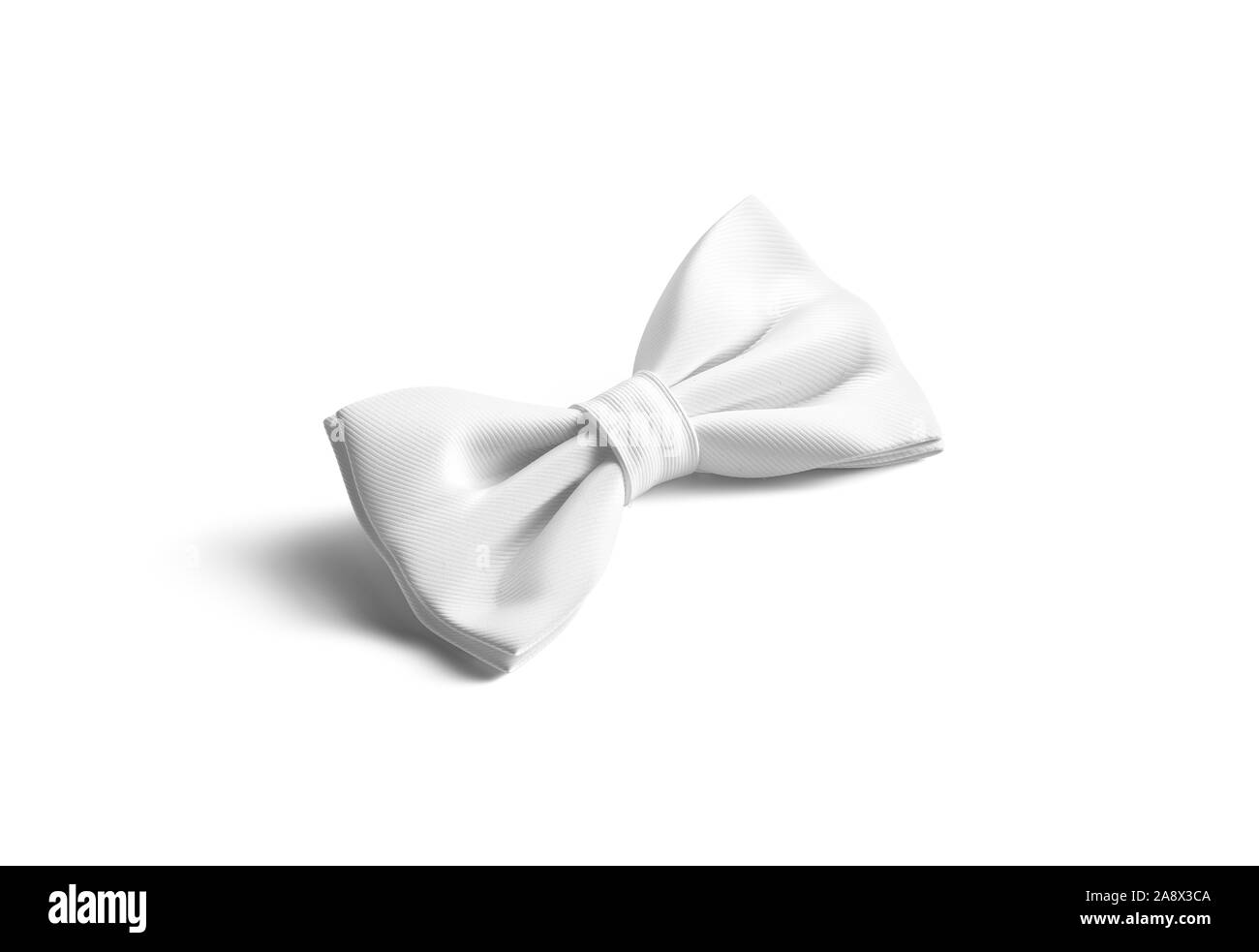 Blank white classic bow tie mockup lying, side view Stock Photo - Alamy
