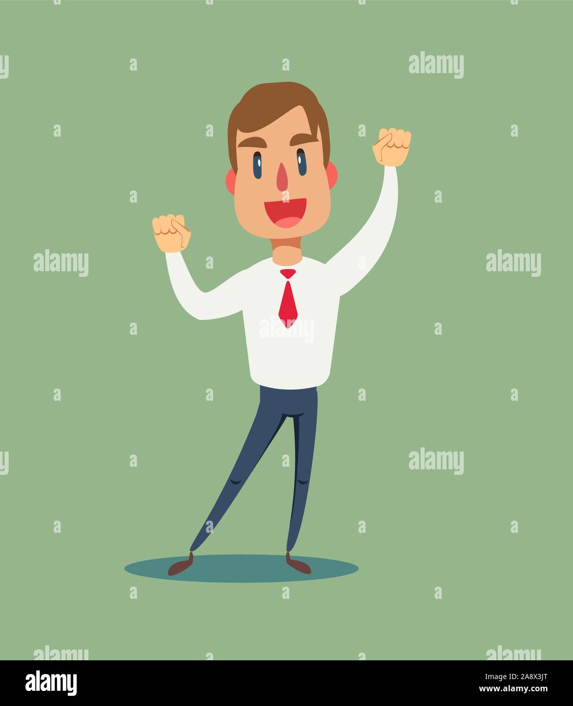 Cartoon celebrating man hi-res stock photography and images - Alamy