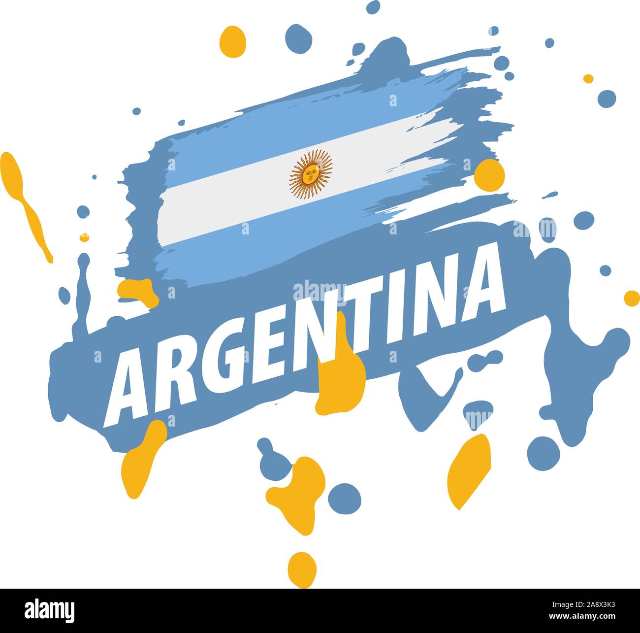 Argentina flag, vector illustration on a white background Stock Vector ...