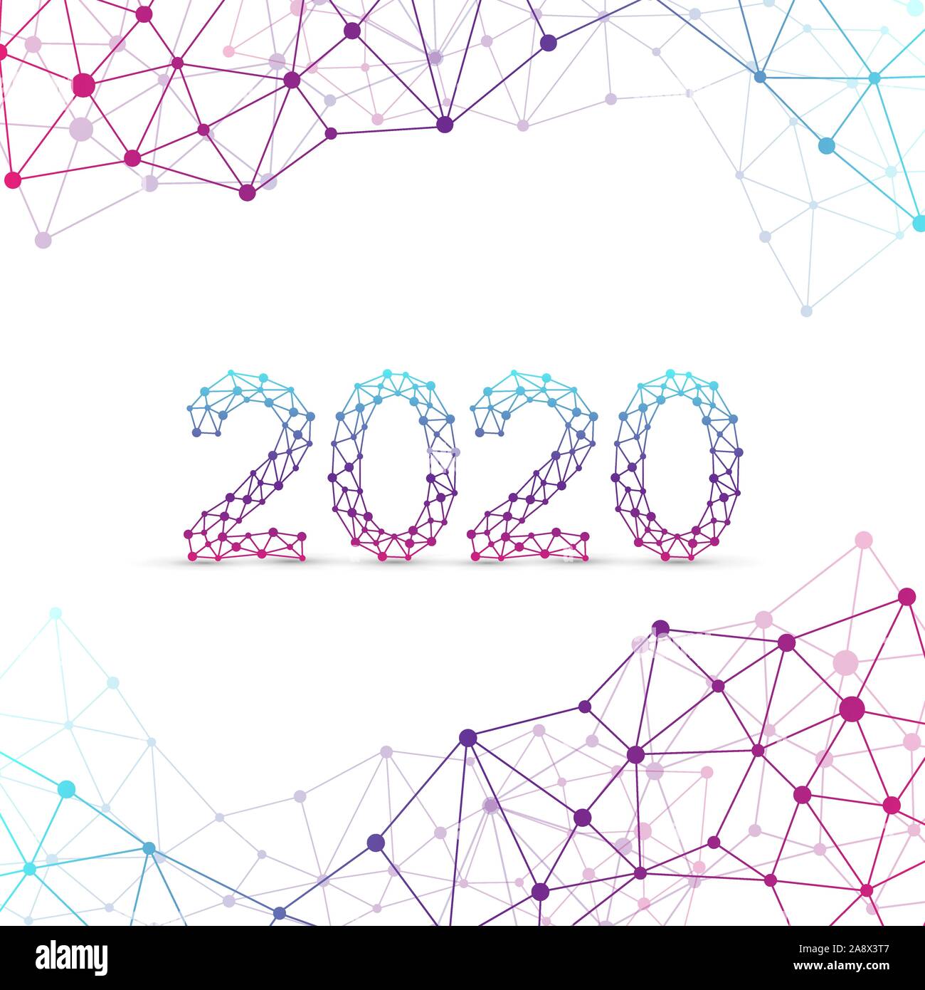 Text design Christmas and Happy new year 2020. Graphic background ...