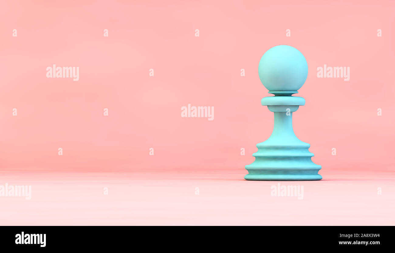 pawn figure in pastel color 3d rendering Stock Photo - Alamy