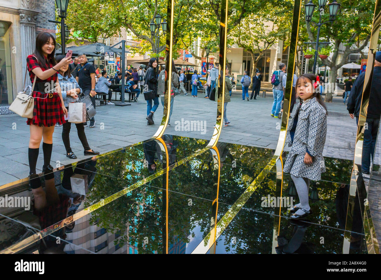 Shanghai, China, Mum Talking Photos of Daughter outside Stage during ...