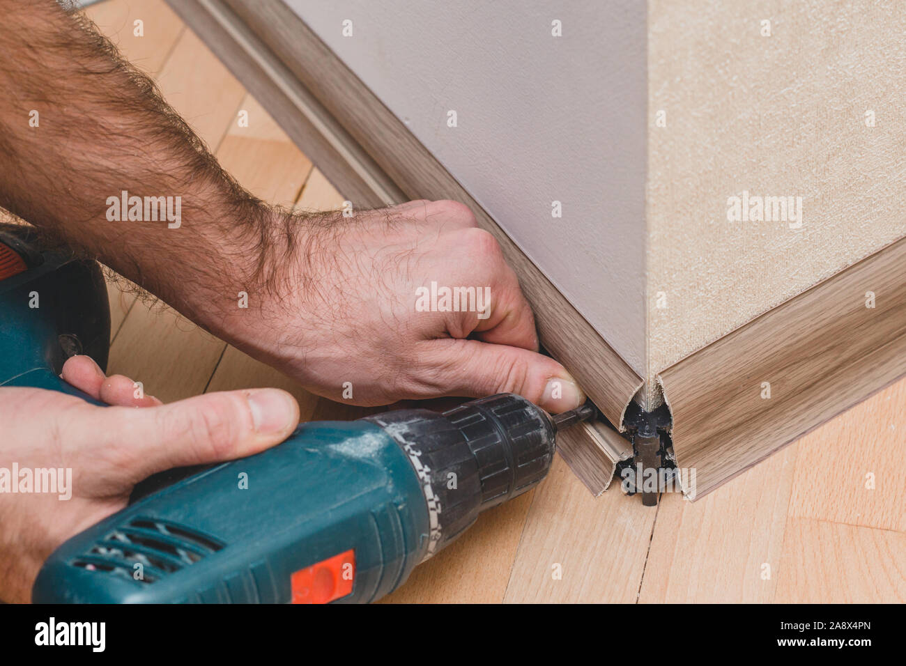 Technology of installation and installation of plastic floor plinth ...