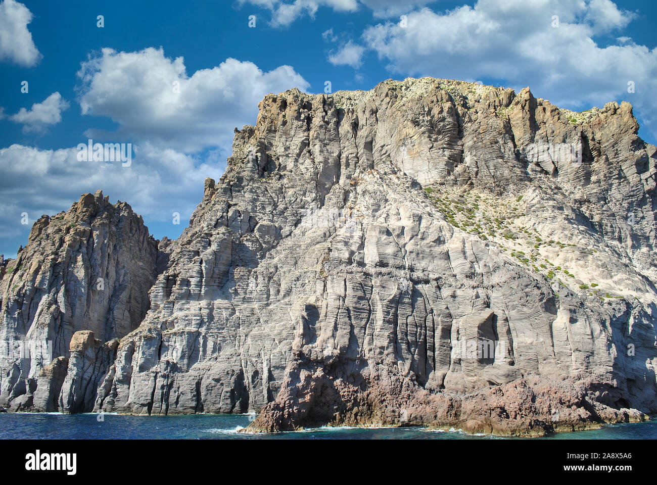 volcanic rock on the Aeolian islands Stock Photo - Alamy