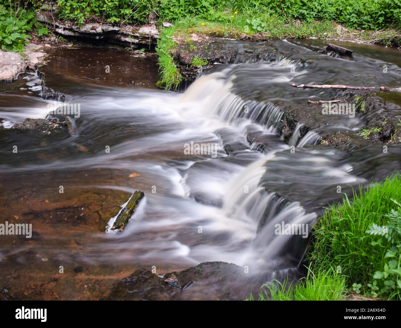 waterfall, water, nature, stream, forest, cascade, landscape, river ...