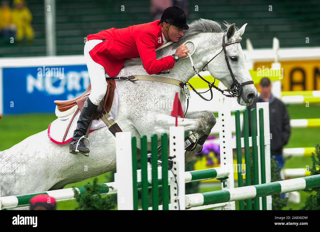 The National, Spruce Meadows June 2002, Mac Cone (CAN) riding Cocu ...