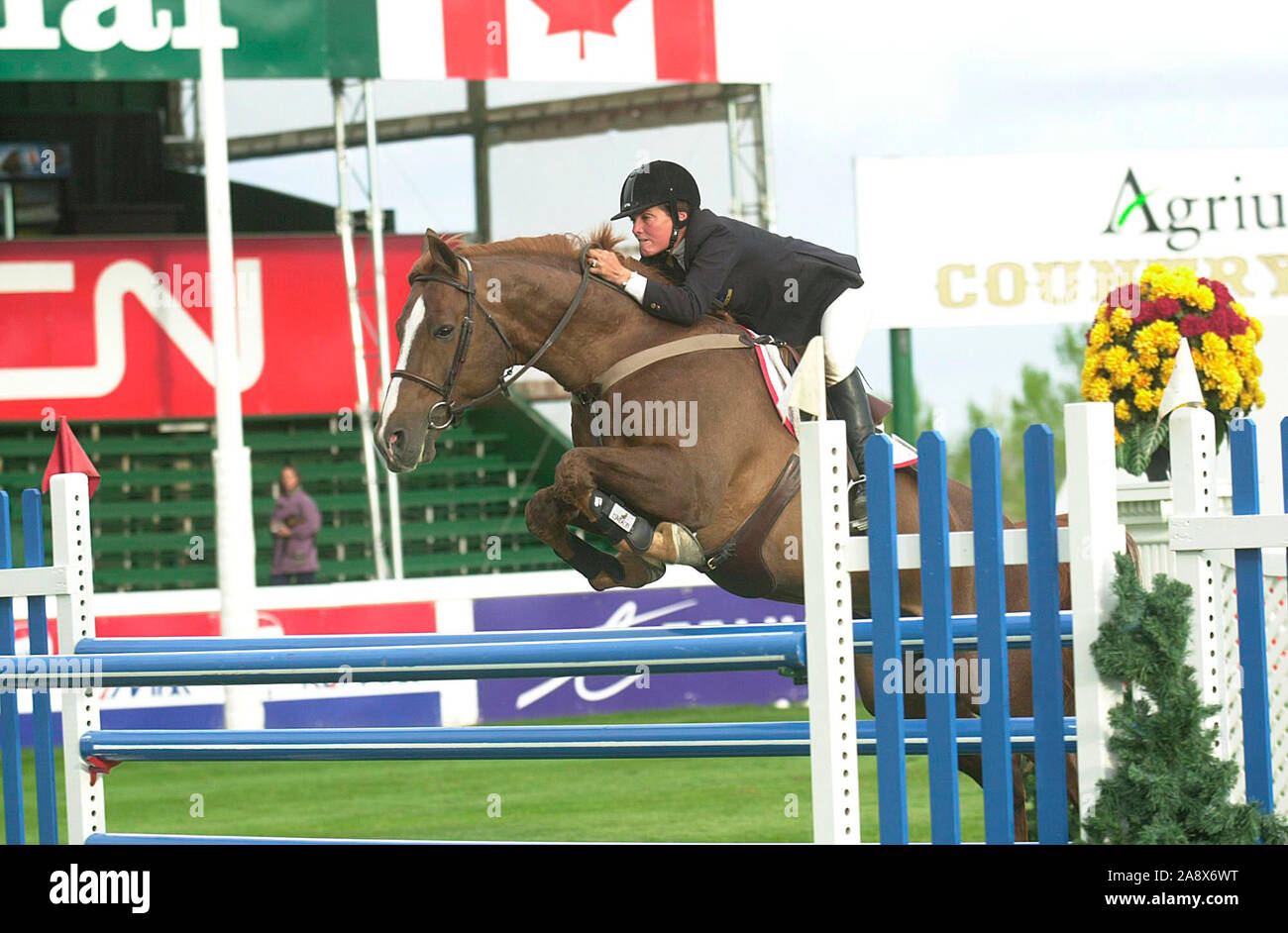 The National, Spruce Meadows June 2002, Leslie Howard (USA) riding ...