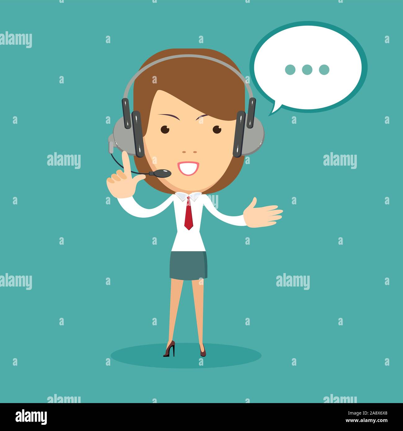 Customer service desk cartoon character hi-res stock photography and ...