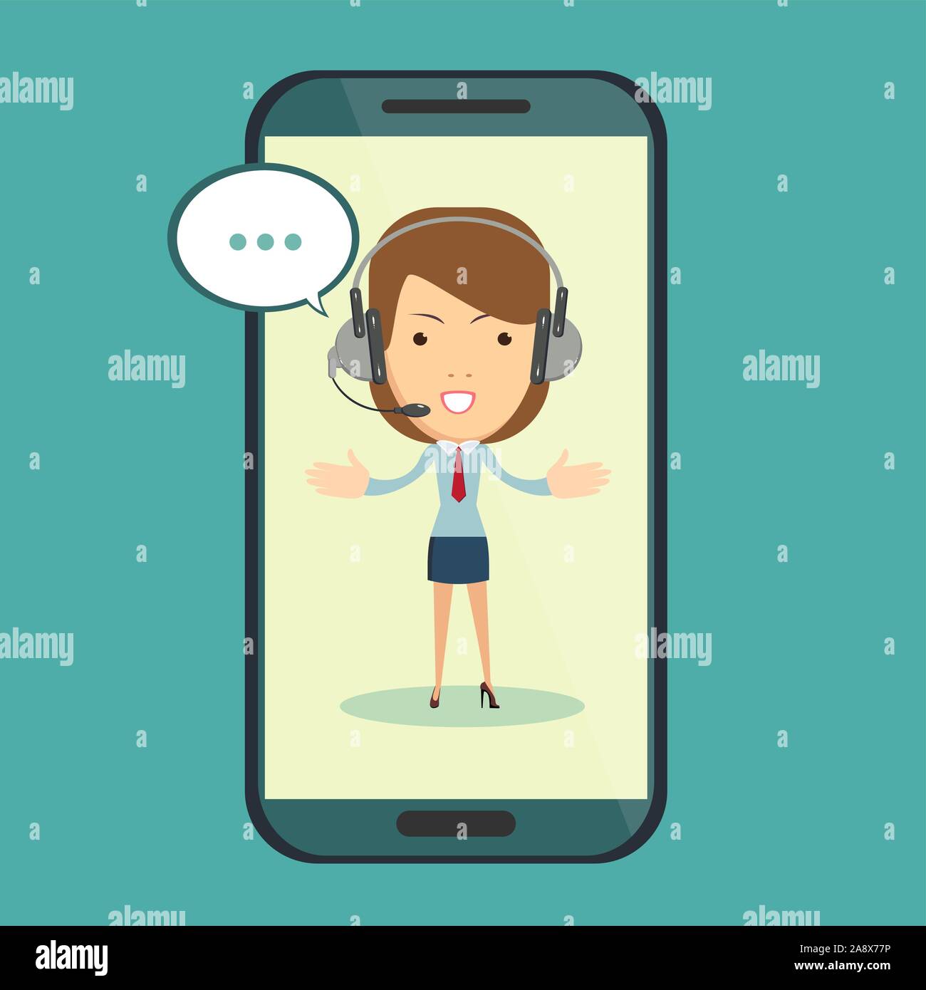 Concept help desk service Stock Vector Images - Alamy