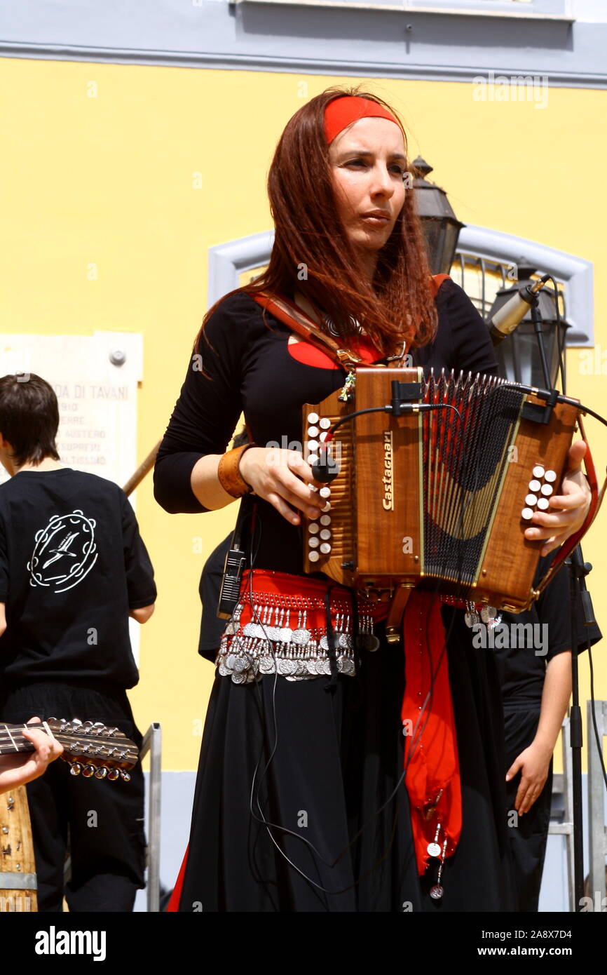 Campania folk music concert with ancient musical instruments Stock ...