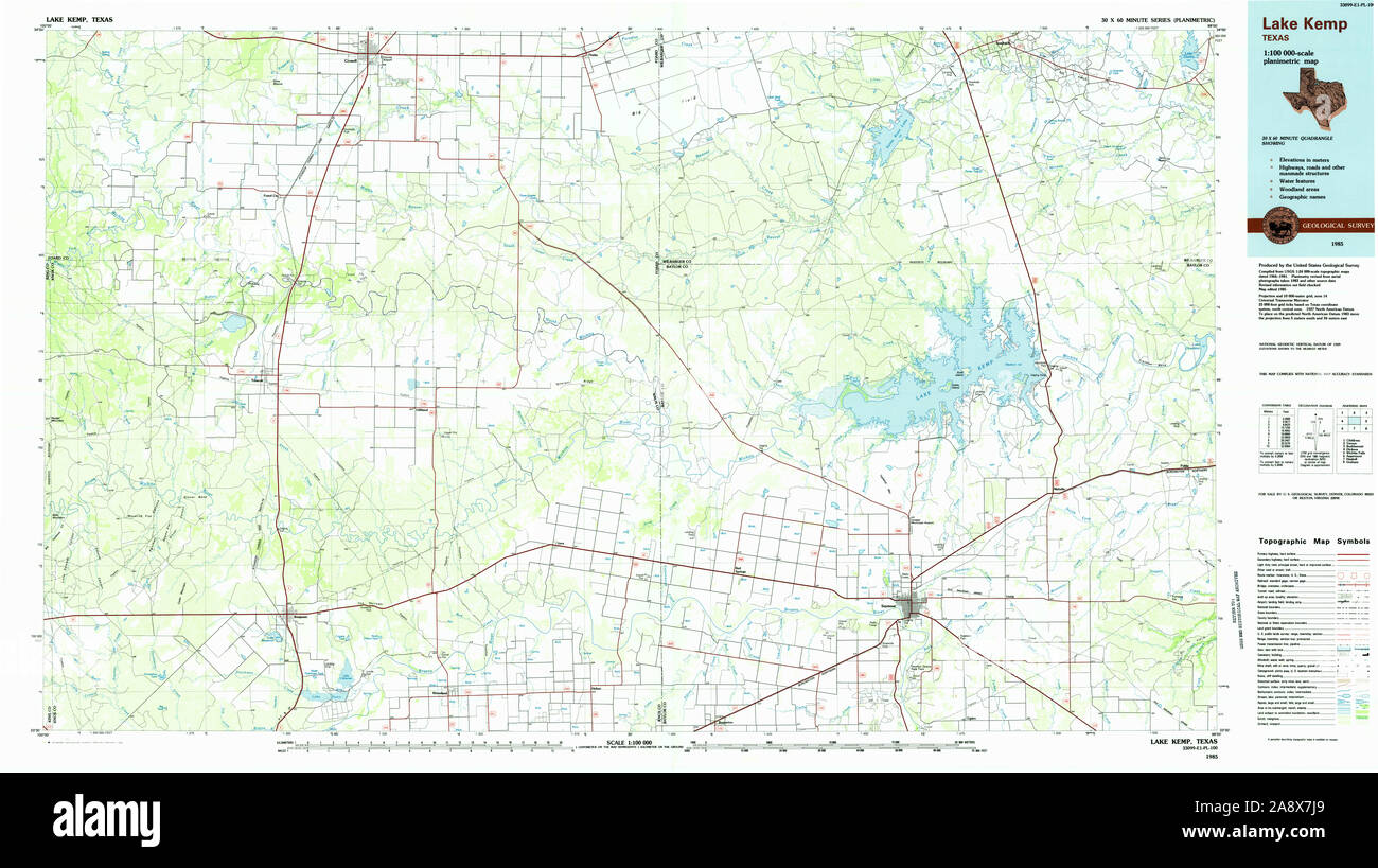 Map of kemp texas hi-res stock photography and images - Alamy
