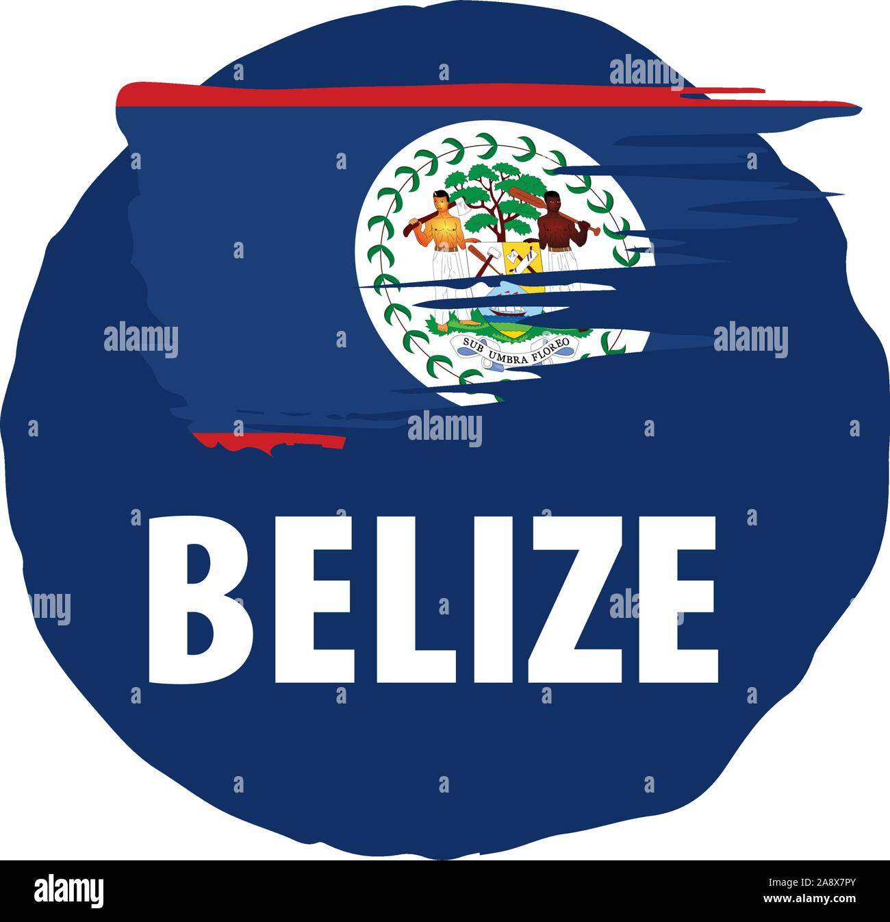 Belize flag, vector illustration on a white background Stock Vector ...