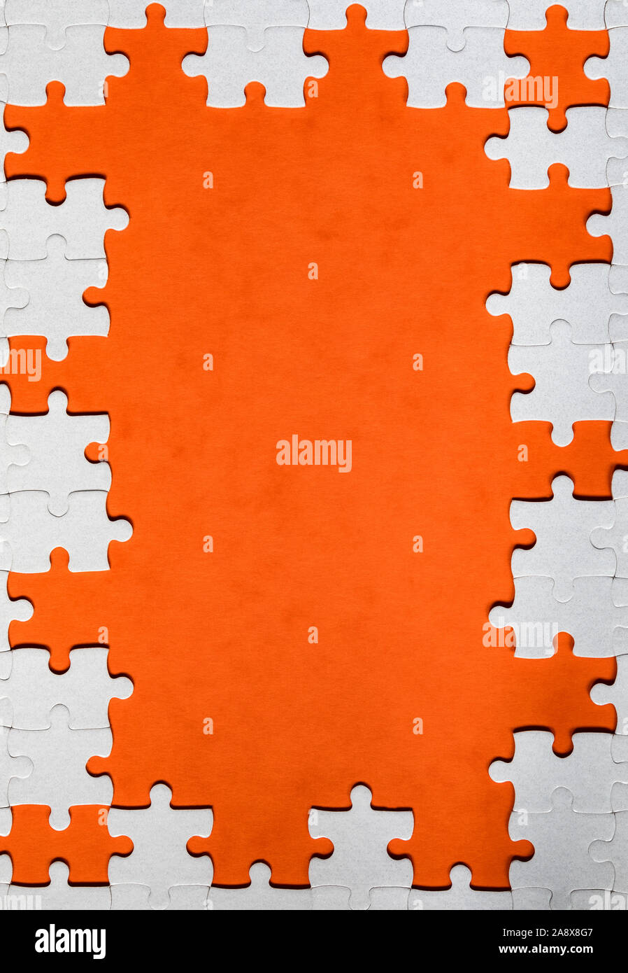 Framework puzzle pieces on white hi-res stock photography and images ...
