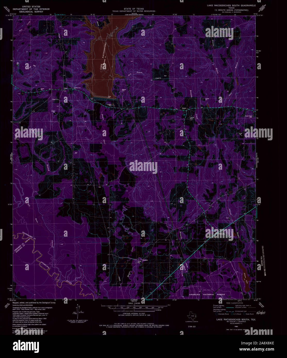 Map of nacogdoches hi-res stock photography and images - Alamy