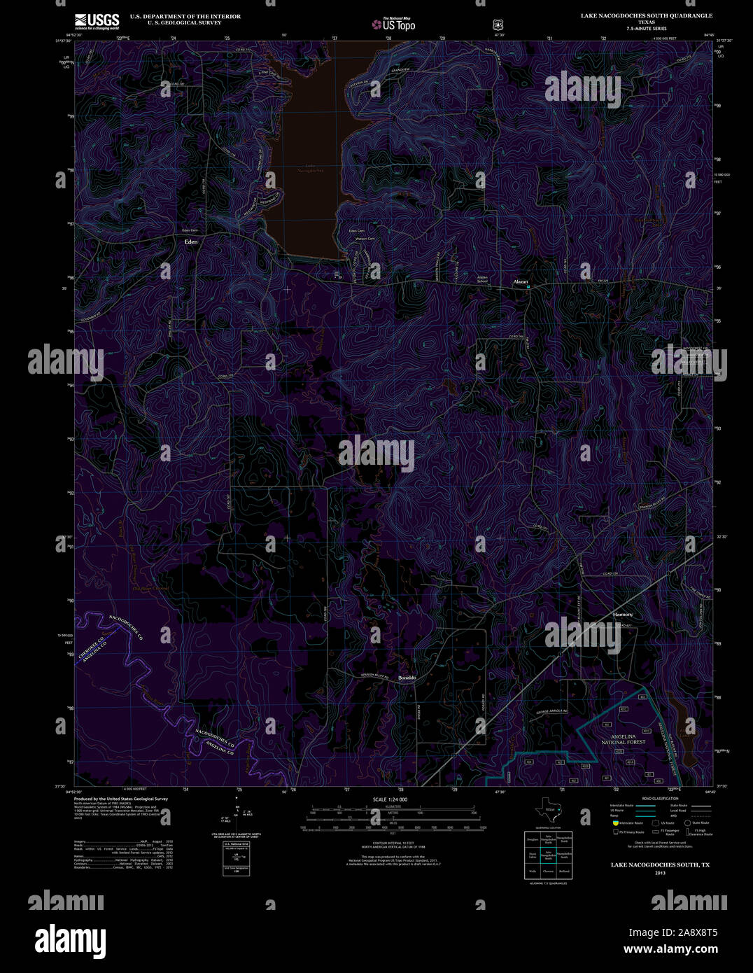 Map of nacogdoches hi-res stock photography and images - Alamy
