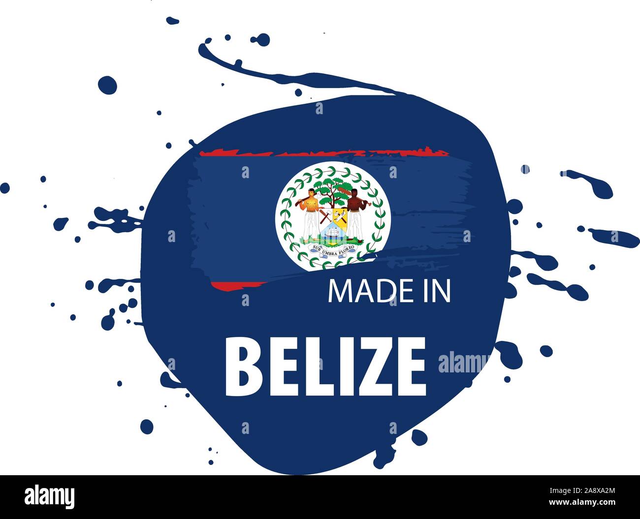 Belize flag, vector illustration on a white background Stock Vector ...