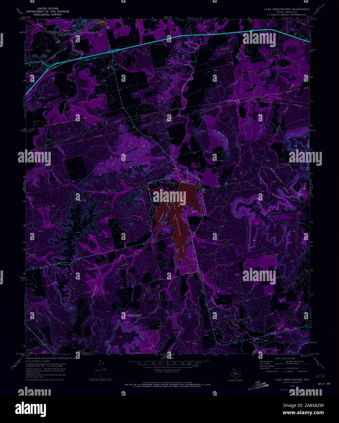 Sweetwater texas map hi-res stock photography and images - Alamy