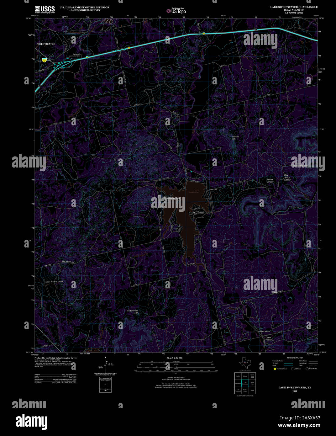 Sweetwater texas map hi-res stock photography and images - Alamy