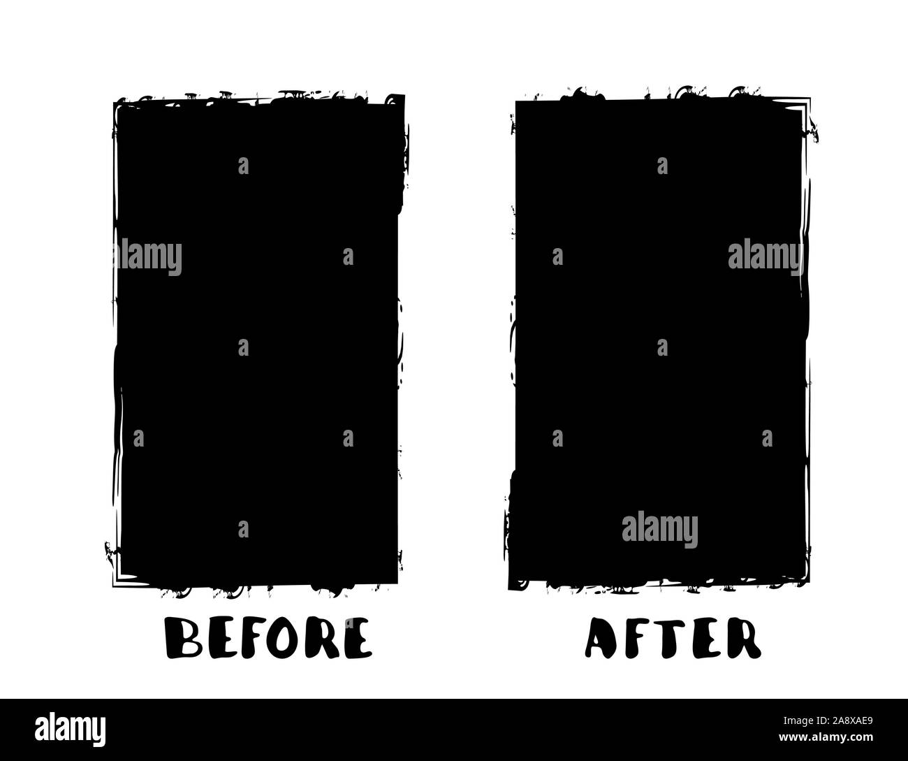 Before and After template. Comparison flyer with copy space. Vector ...