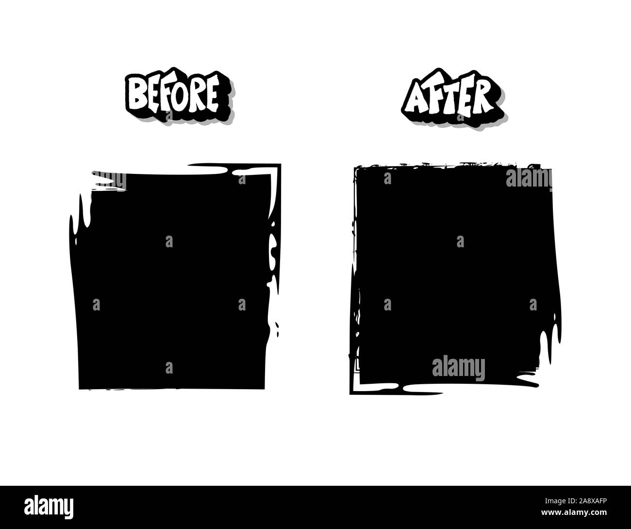 Before and After template. Comparison banner with copy space. Vector ...