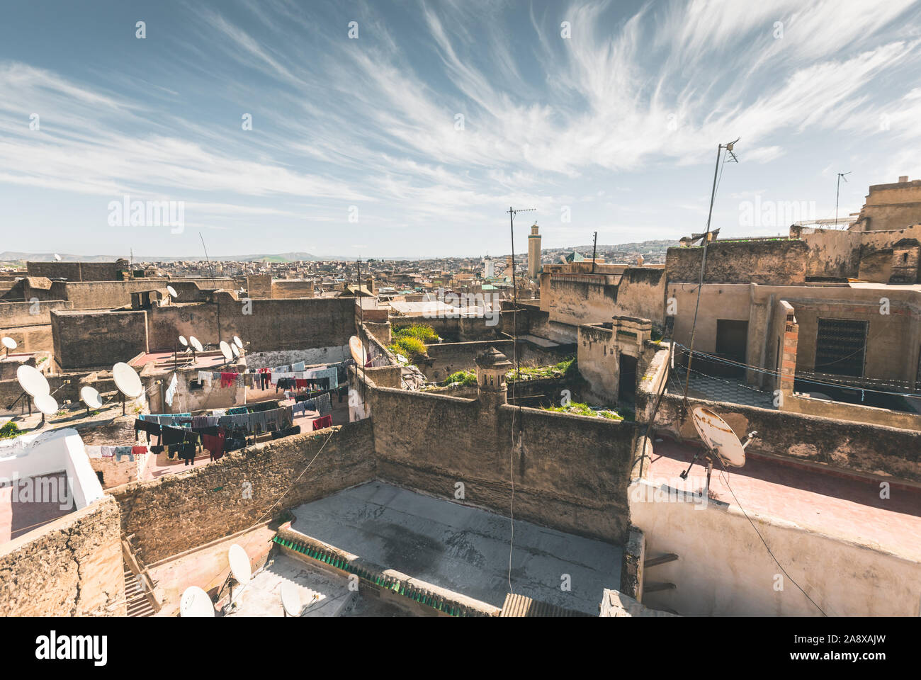 Rooftop View of Fez - Morocco Stock Photo - Alamy