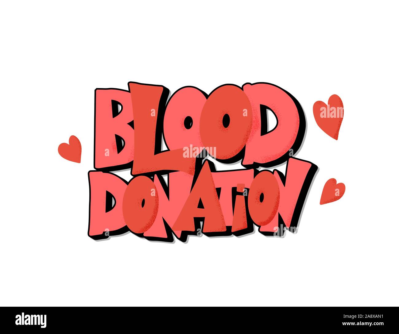 Blood donation emblem. Vector color illustration Stock Vector Image ...