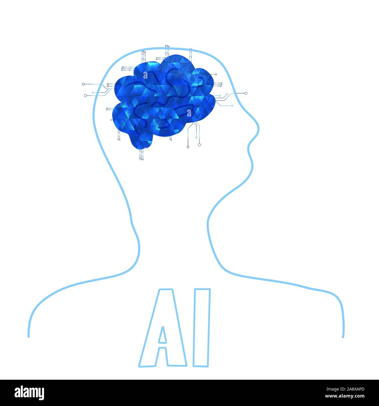 Artificial intelligence concept. Ai symbol. Vector illustration Stock ...