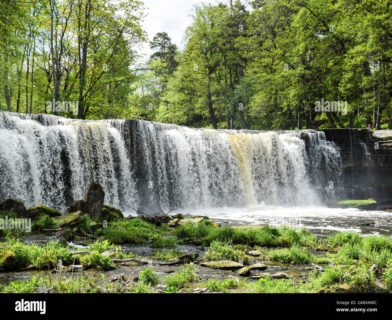 Beautiful small waterfall in Keila,, Estonia. Long Exposure Stock Photo ...